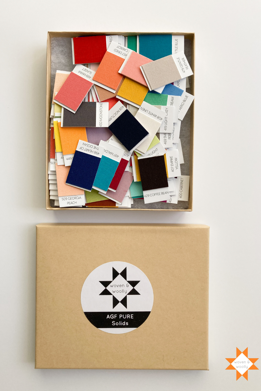 AGF PURE Solids Color Chips - Woven and Woolly